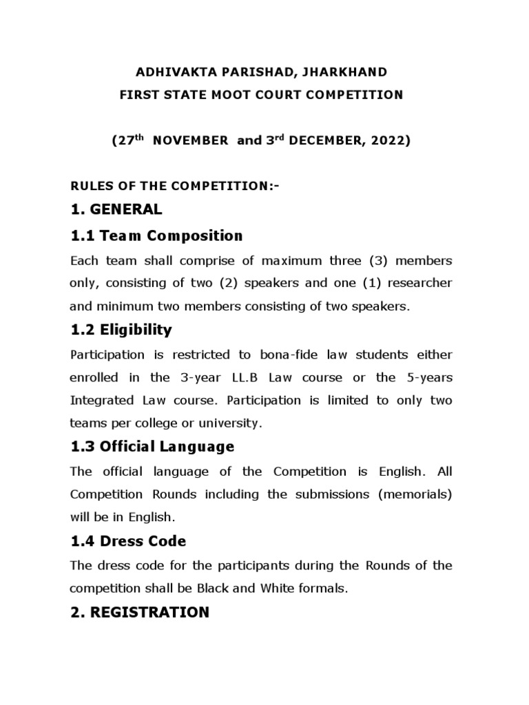 Rules and Regulations Moot Court | PDF | Supreme Court Of India | Adultery