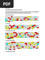 Five Sentence Story Examples PDF | PDF