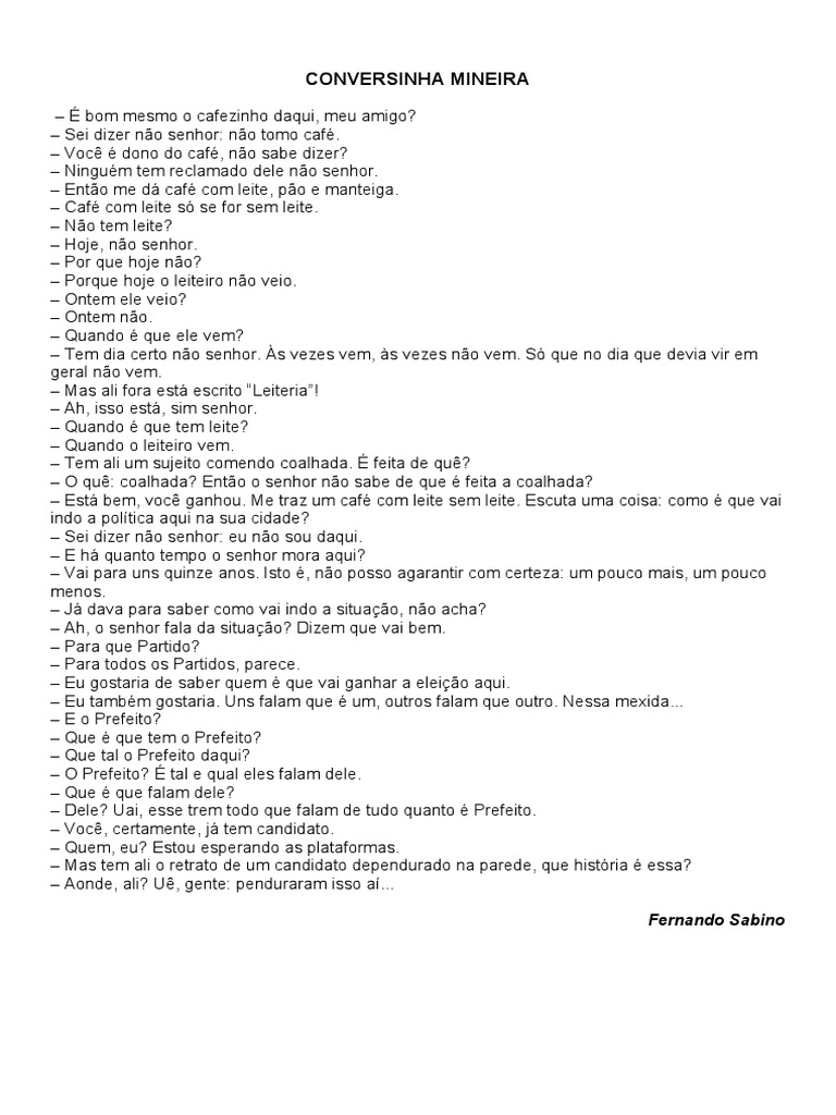 Conversinha Mineira | PDF