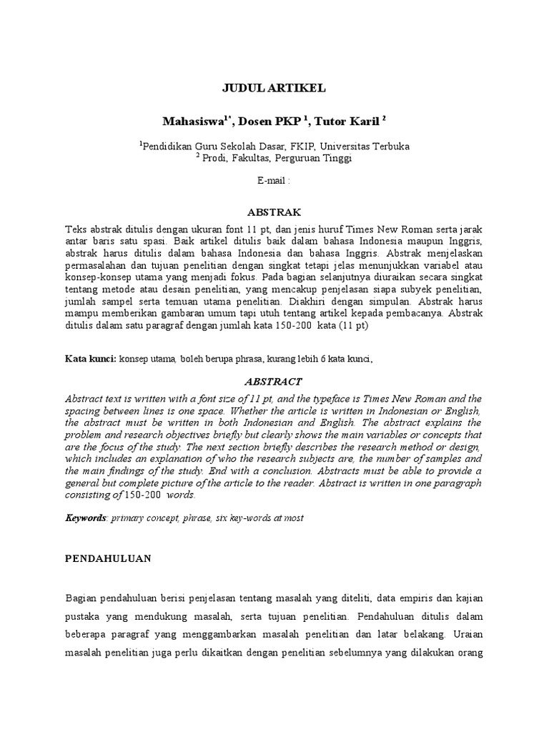 Template - Karya Ilmiah | PDF