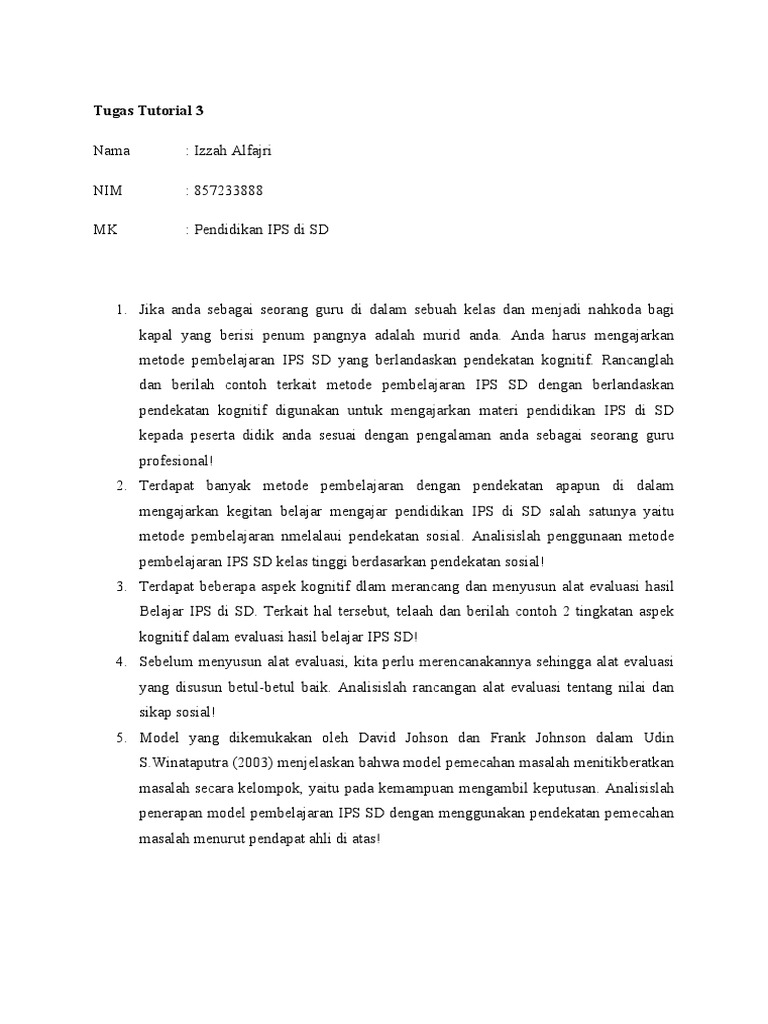 Tugas Tutorial 3 | PDF