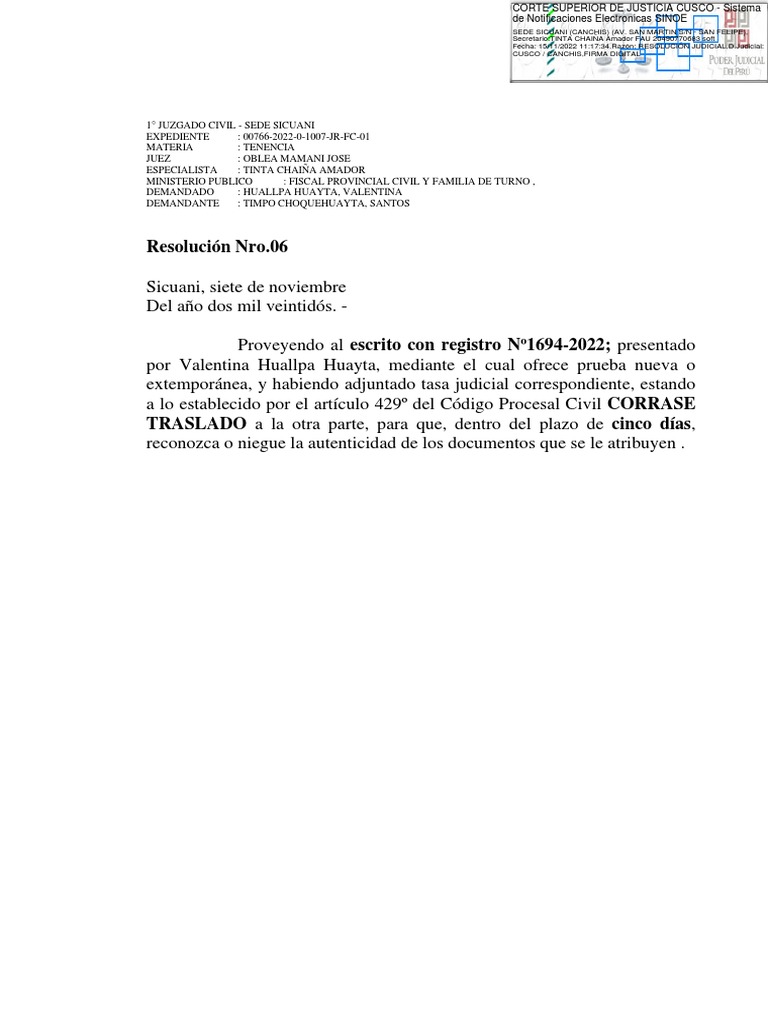 Exp. 00766-2022-0-1007-JR-FC-01 - Anexo - 04454-2022 | PDF