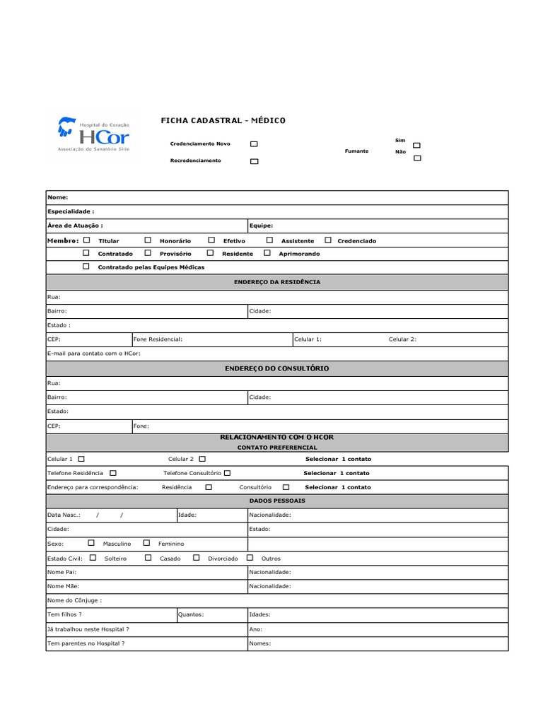 Ficha Cadastral | PDF