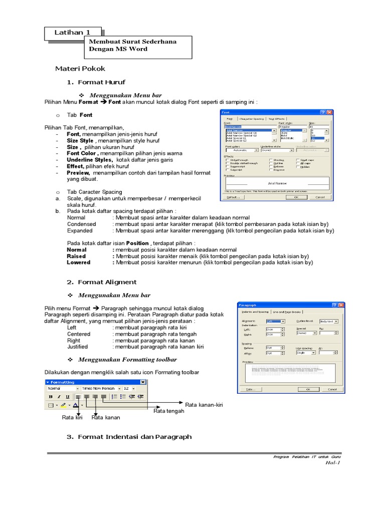 Adoc - Pub - Latihan 1 Membuat Surat Sederhana Dengan Ms Word M | PDF