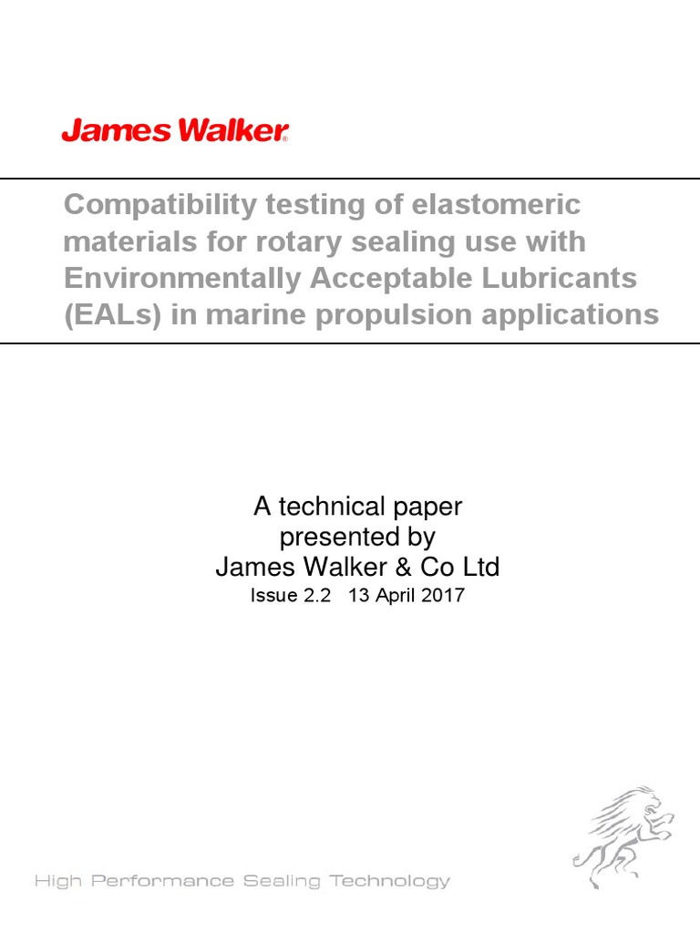 Compatibility Testing of Elastomeric Materials For Rotary Sealing Use ...