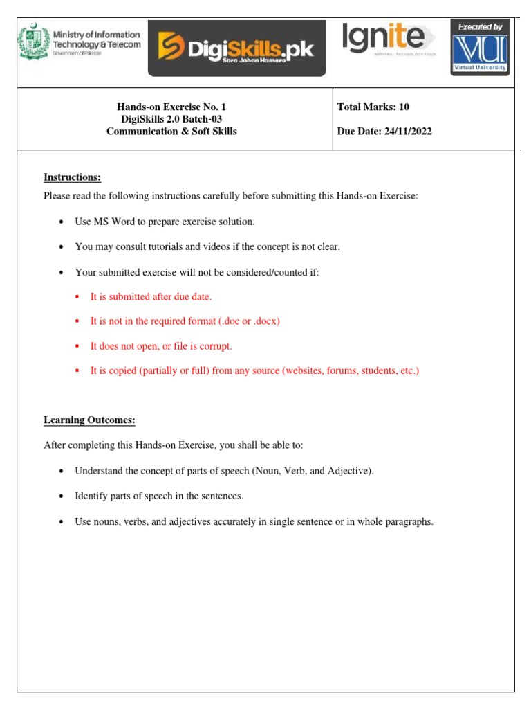 DSTP2.0-Batch-03 COM101 1 | PDF | Adjective | Part Of Speech