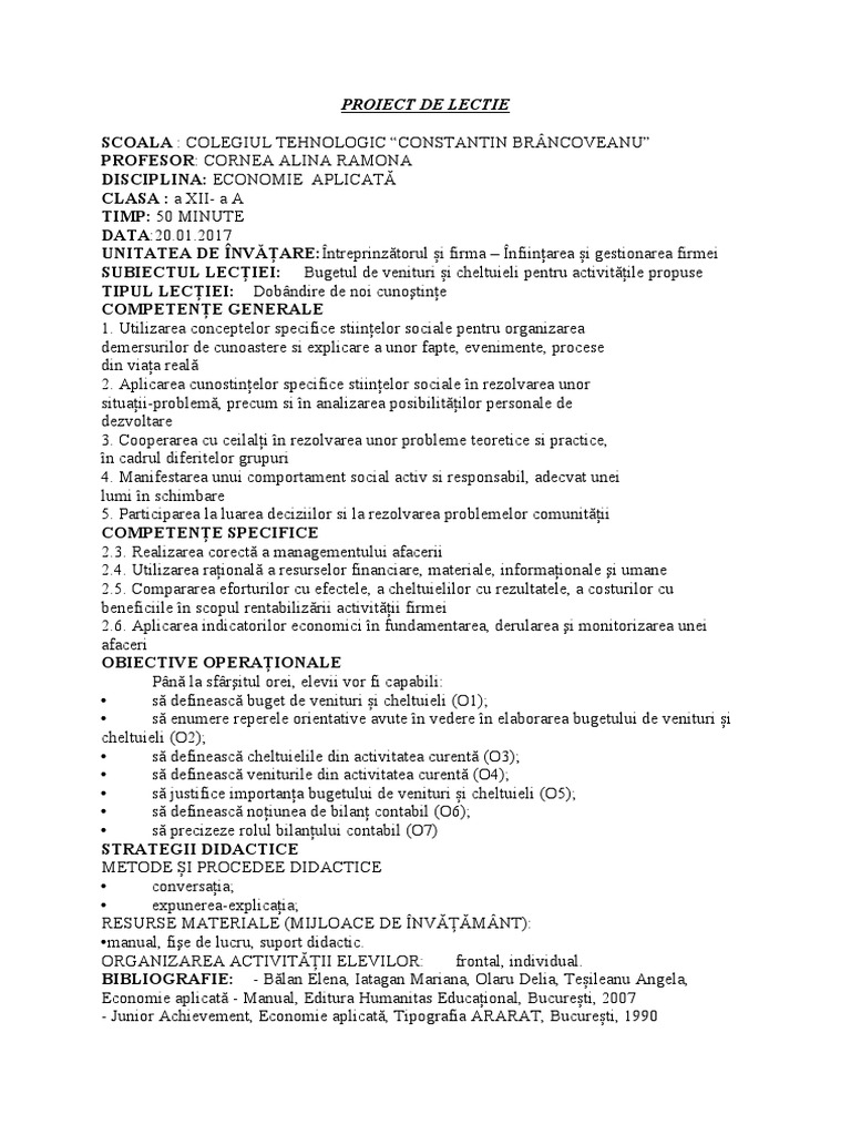 Bugetul de Venituri Si Cheltuieli | PDF