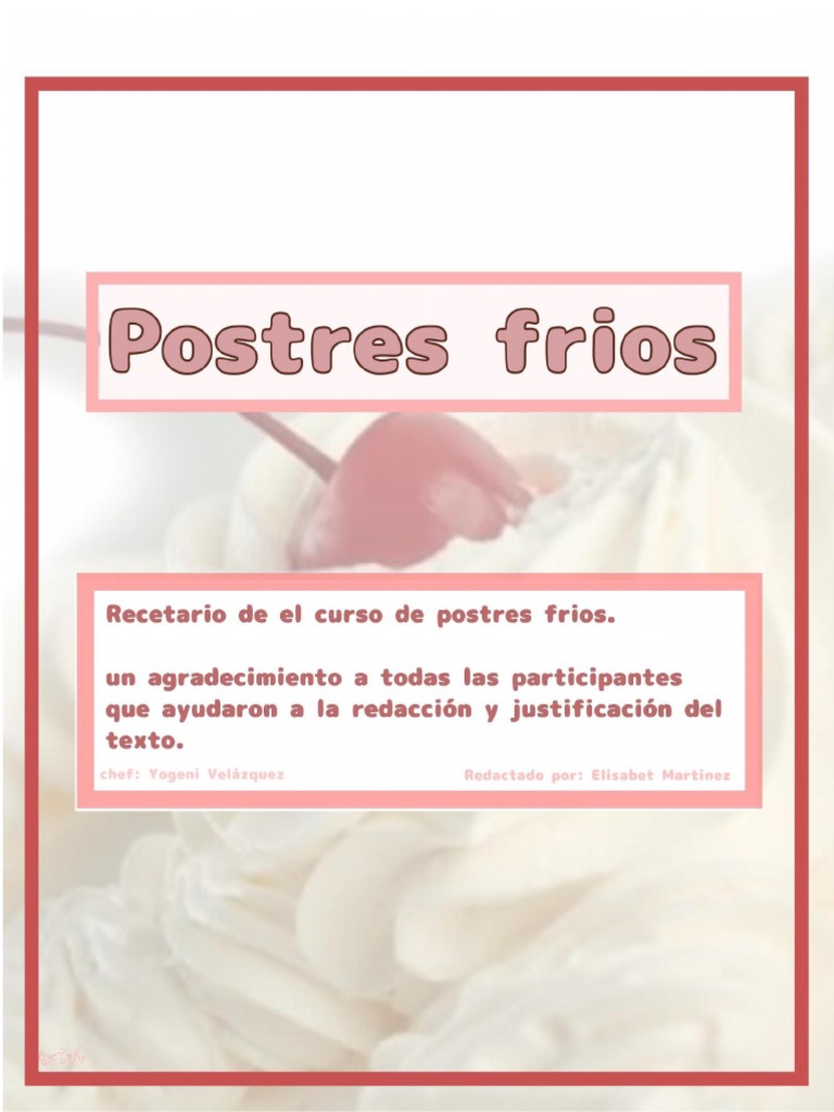 Recetas de Postres Variados y Deliciosos | PDF | Postres | Caramelo