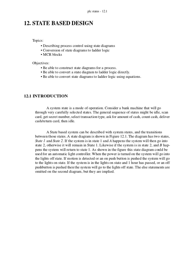 A Brief Introduction To State Machine Design | Download Free PDF | Programmable Logic Controller ...