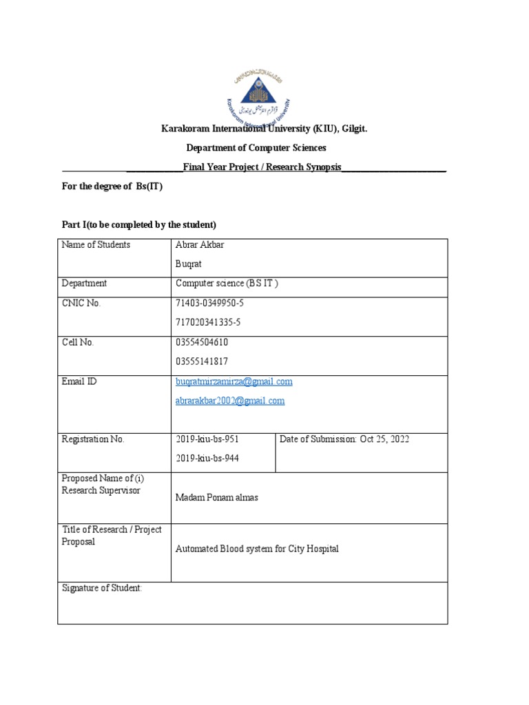 Final Year Bo12 | PDF | Blood Donation | Information Technology Management