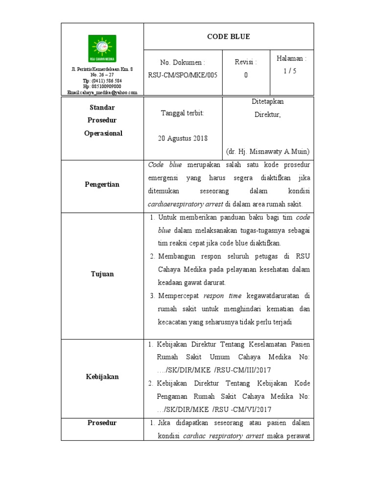 Spo Code Blue | PDF
