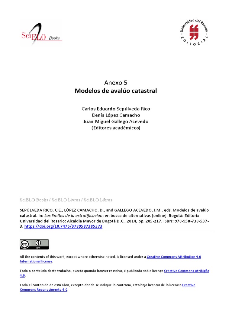 Modelo de Avalúo Catastral | PDF | Estadísticas | Science