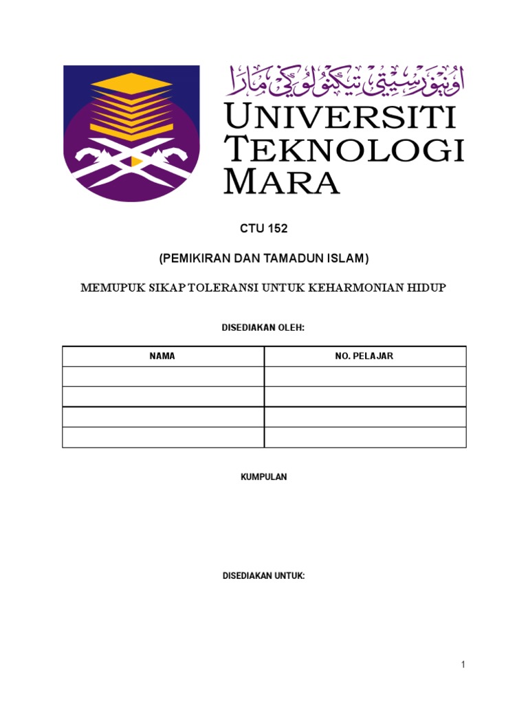 CTU152 Contoh Kertas Kerja | PDF