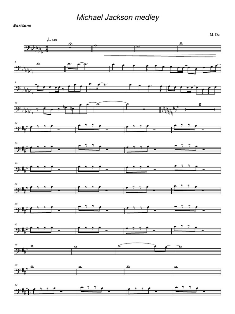 Michael Jackson Medley - Baritone | PDF
