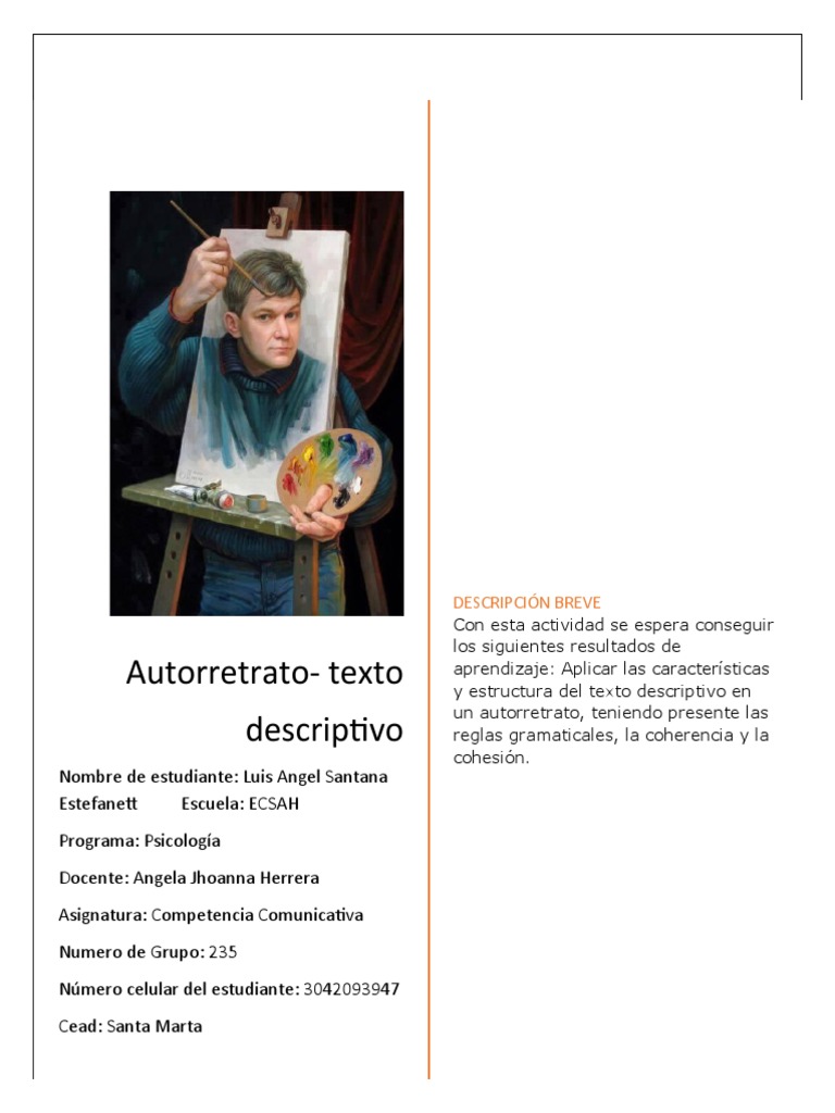 Autorretrato - Texto Descriptivo - 235 | PDF