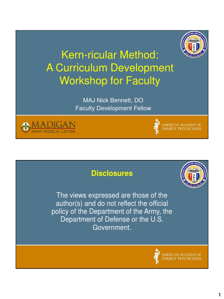 Kern Ricular Method | Download Free PDF | Needs Assessment | Learning