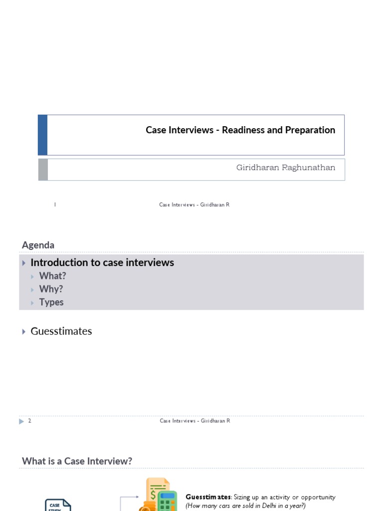 Case Interview Preparation Guide | PDF | Restaurants | Market (Economics)