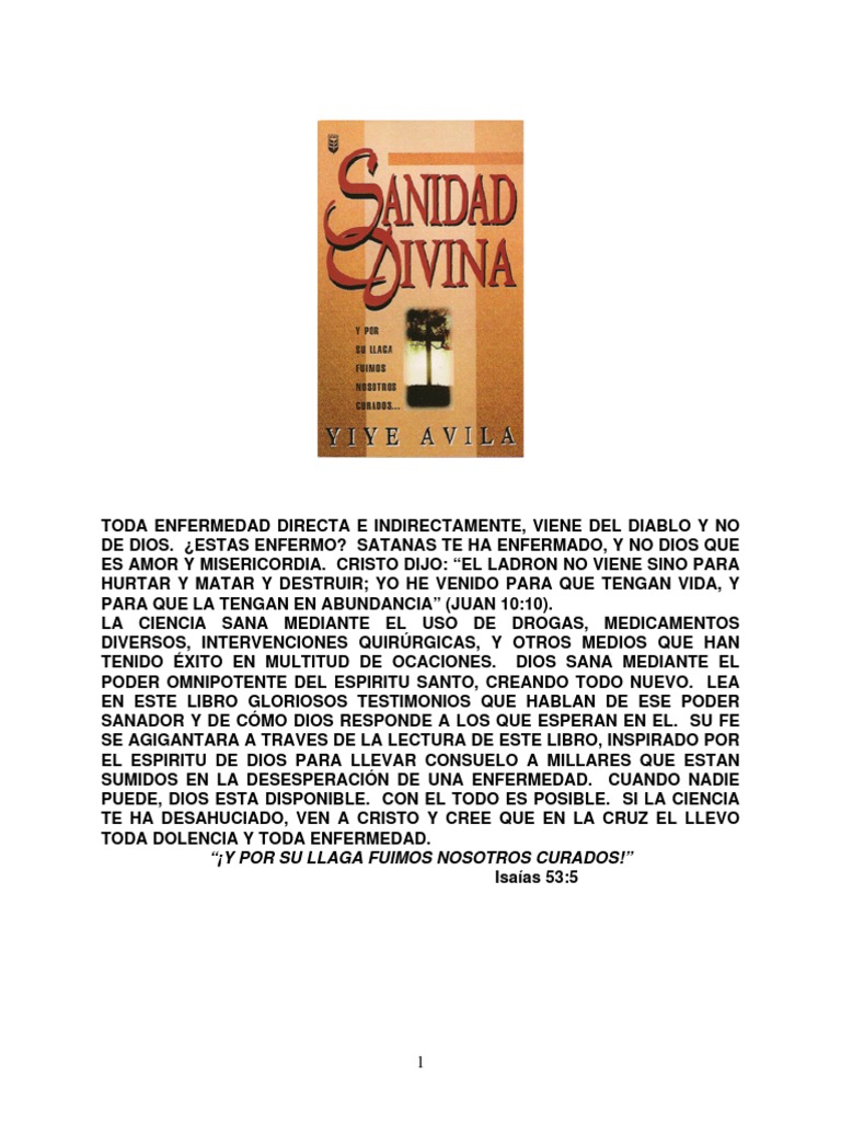 Yiye Avila Sanidad Divina 1 | PDF