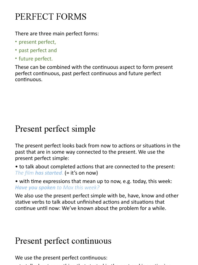 Perfect Forms and Emails X BB | PDF | Perfect (Grammar) | Linguistics