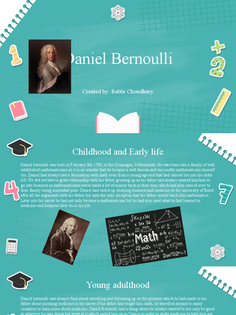 Daniel Bernoulli - Rabbi Choudhury | PDF | Leonhard Euler | Teaching ...