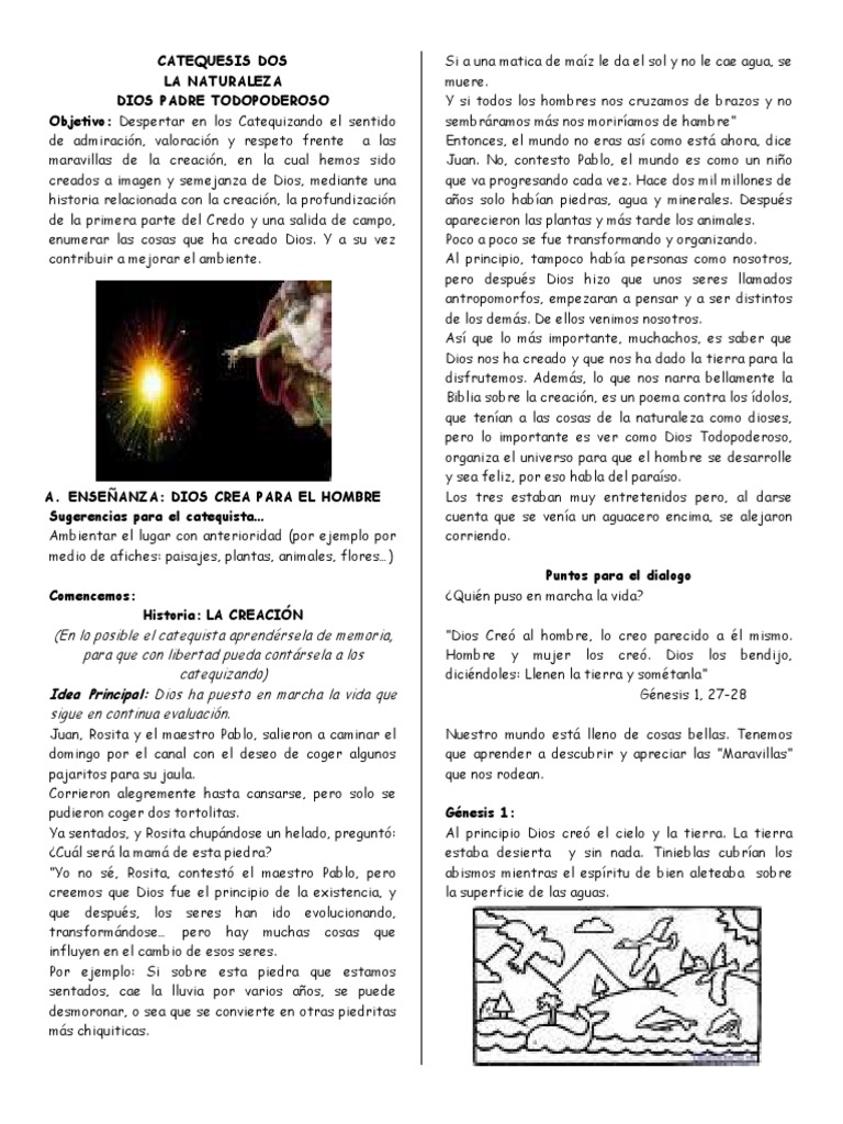 Tema 2 Primera Comunión | PDF | Dios | Deidad creadora