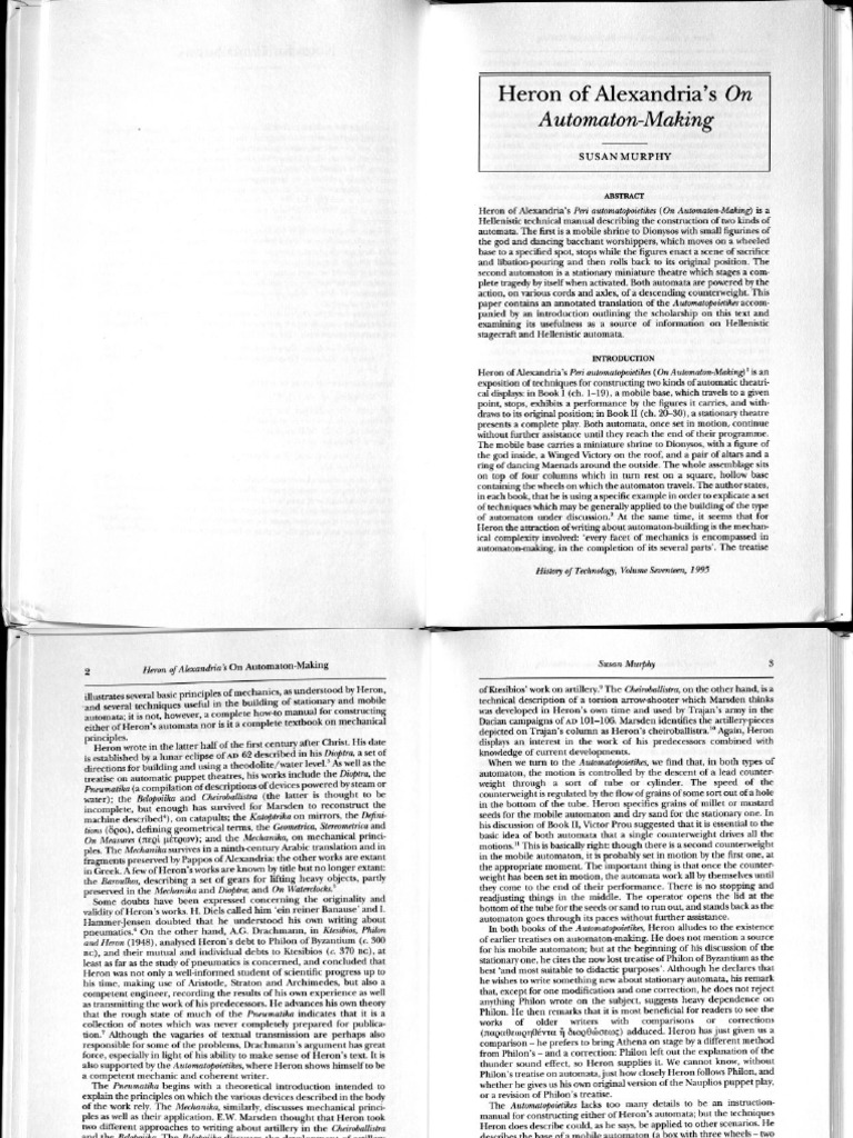 Heron Automaton-Making Murphy Translation | PDF