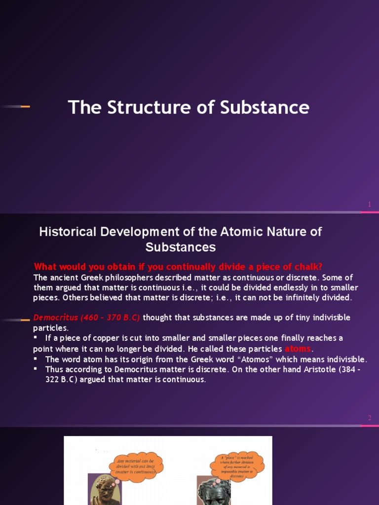 Structure of Substance_Lesson_1 | PDF | Atoms | Atomic Nucleus