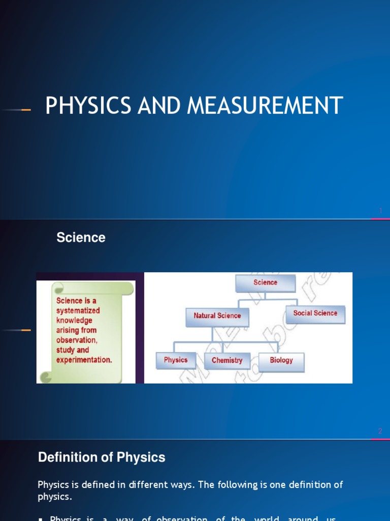 Physics and Measurement Lesson - 1 | PDF | Physics | Measurement