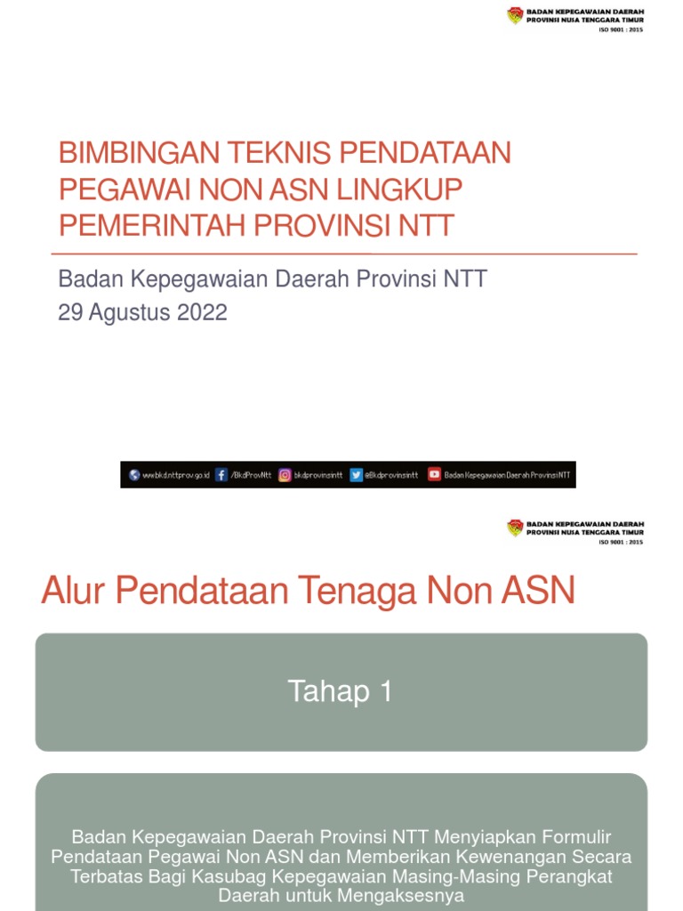Bimtek Pendataan Pegawai Non ASN | PDF