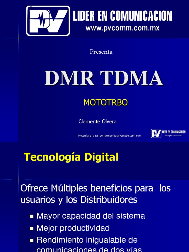 RADIOCOMUNICACION DMR Grupo PV MOTOROLA | PDF