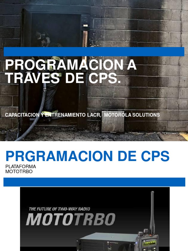 SOFTWARE CPS - Prog - Spanish PARA RADIOS MOTOTRBO MOTOROLA | PDF