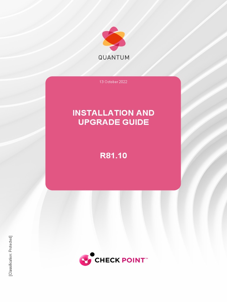 CP R81.10 Installation and Upgrade Guide | PDF | Installation (Computer Programs) | Booting