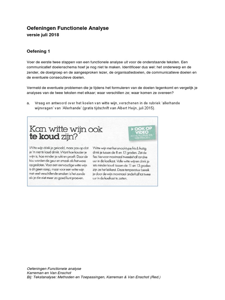 Oefeningen Functionele Analyse | PDF