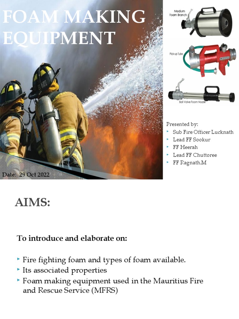 Foam Making Equipment for Firefighting | PDF | Soft Matter | Chemical ...