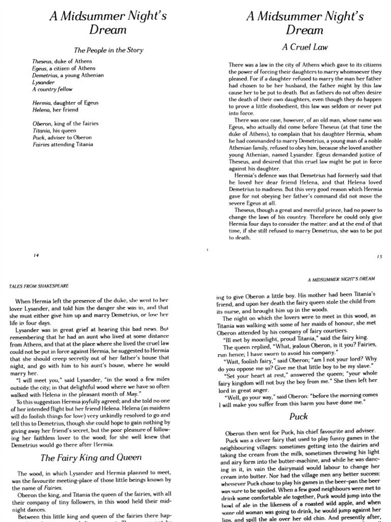A Midsummer Night's Dream | PDF