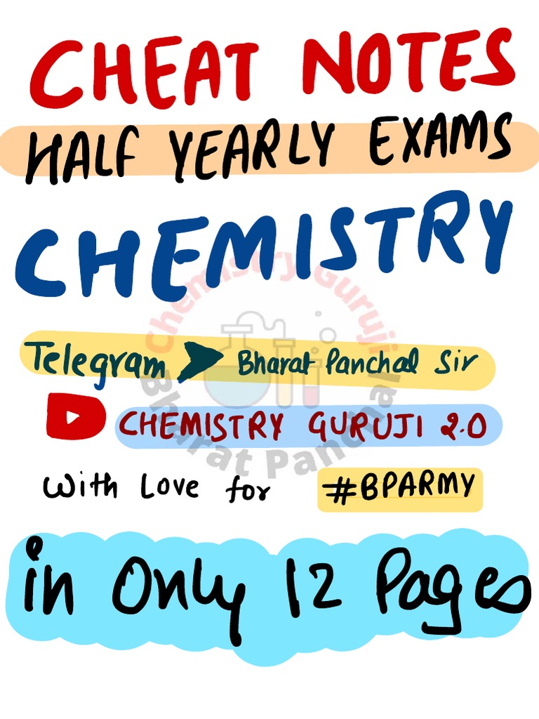 Short Notes Class 12 Chemistry 2023 | PDF | Alkene | Chemical Reactions