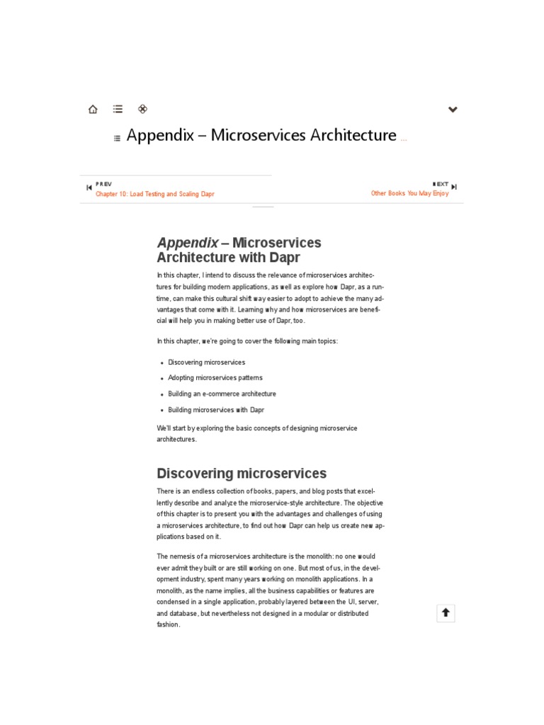 Appendix - Microservices Architecture With Dapr | PDF | Service Oriented Architecture | Software ...