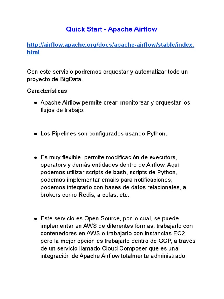 Guía Rápida de Apache Airflow | PDF | Ingeniería de software | Desarrollo de software