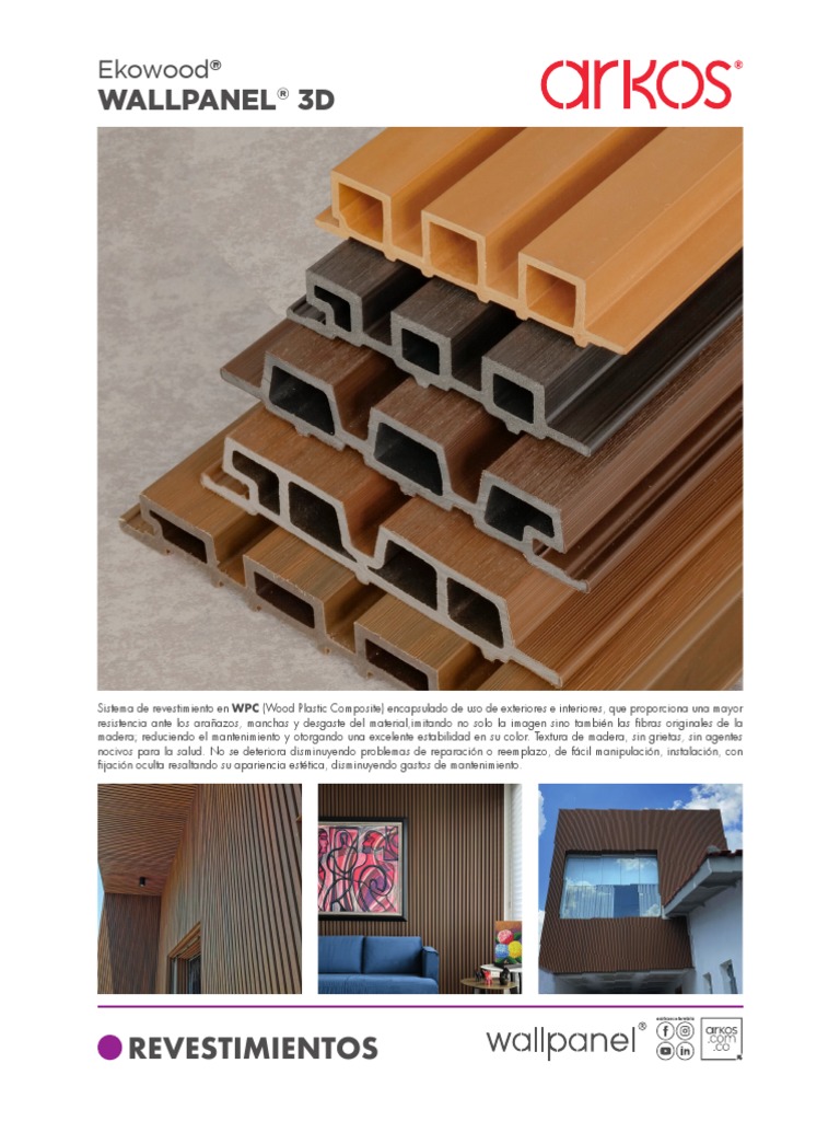 Ekowood Wallpanel | PDF | Madera | Materiales de construcción