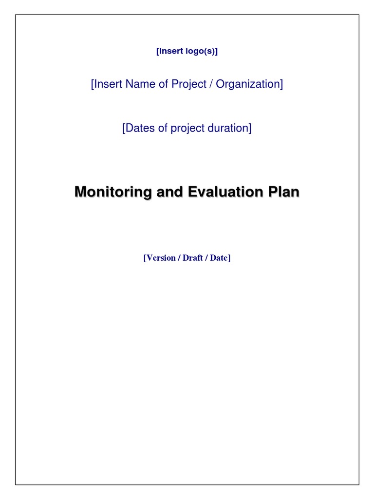 M&e Plan Template | PDF