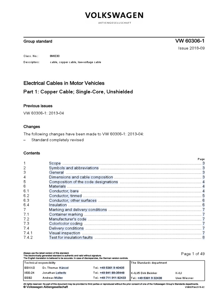 VW 60306 1 en | PDF | Insulator (Electricity) | Strength Of Materials