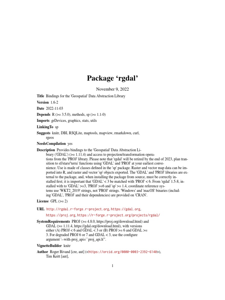 Rgdal | PDF