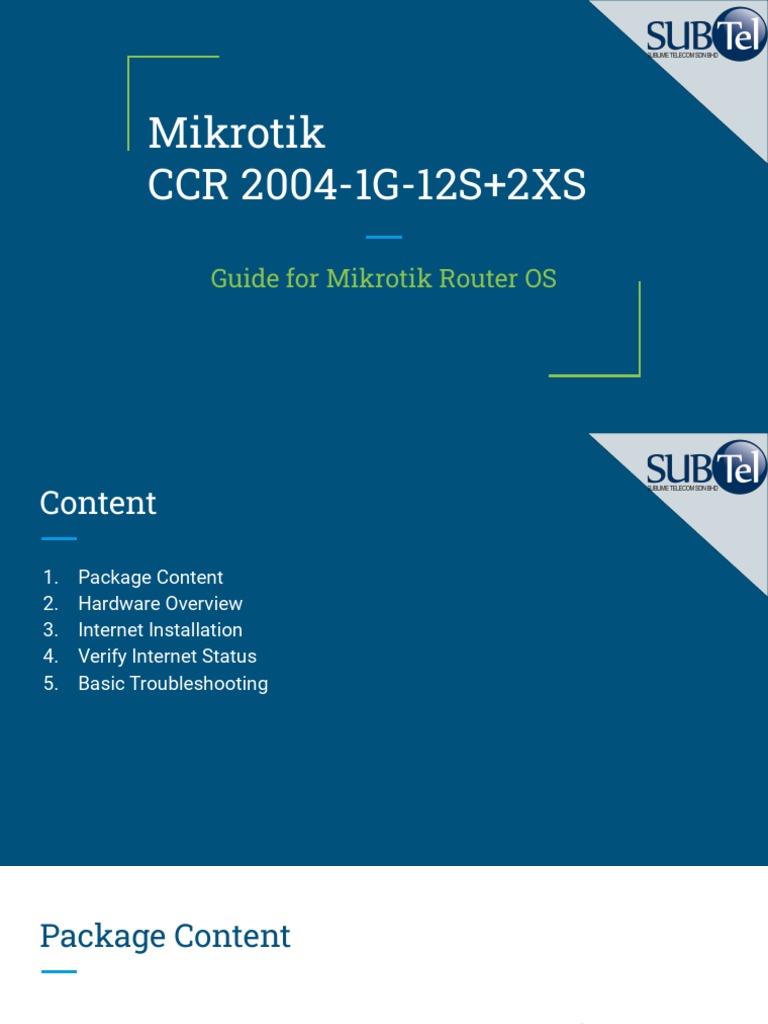 Mikrotik CCR 2004 Router OS Guide | PDF | Internet | Router (Computing)