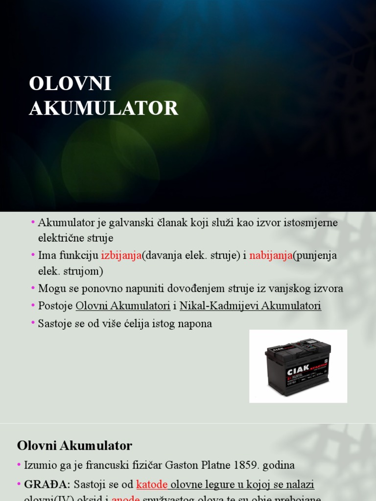 Olovni Akumulator | PDF