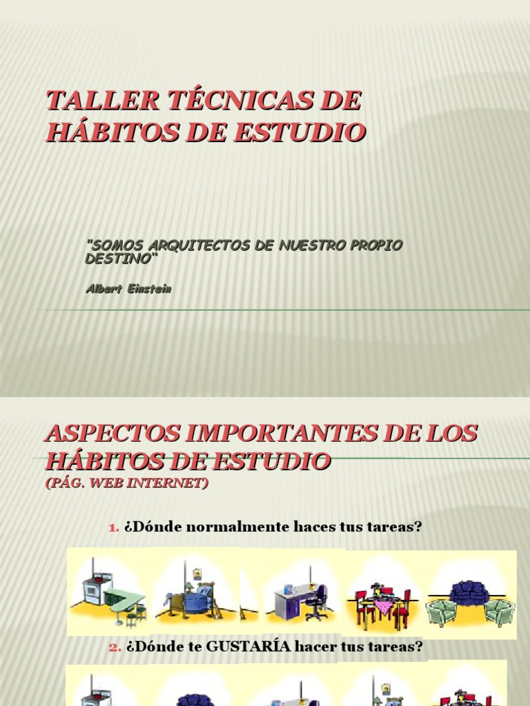 Habitos de Estudio Presentación | Descargar gratis PDF | Aprendizaje ...
