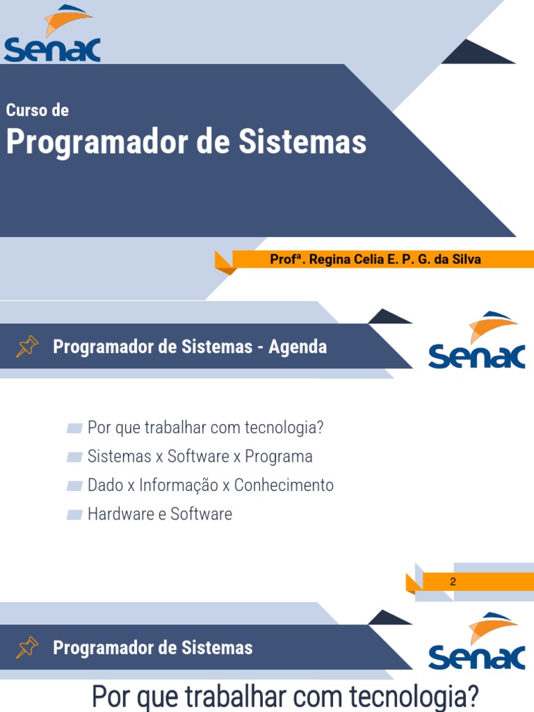 Programador de Sistemas Aula 02 | PDF | Programas | Dados