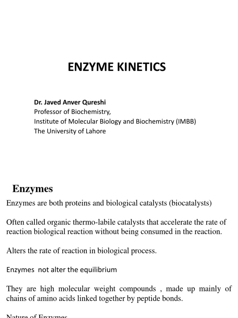 Enzyme Kinetics | PDF