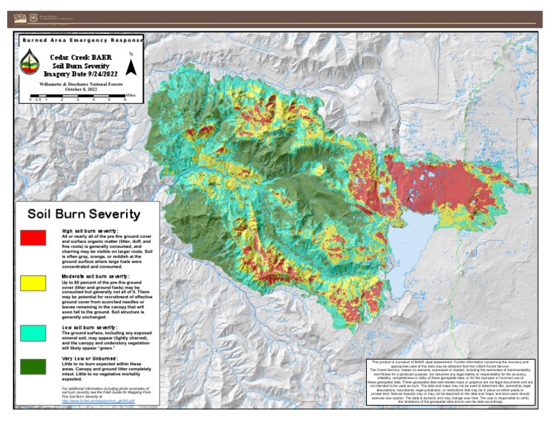 Cedar Creek Fire Soil Burn Severity | PDF