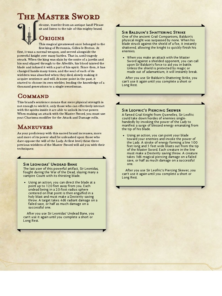 The Master Sword | PDF