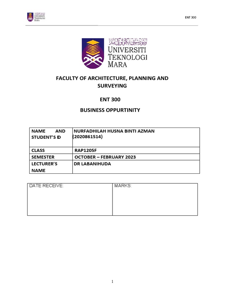 Assignment Ent300 Individual | PDF